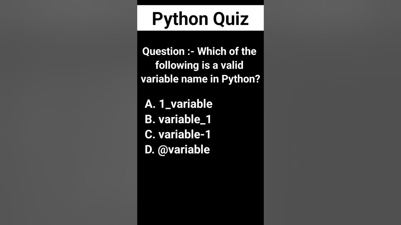 valid variable name in Python #pythoninterview #pythonprogramming # ... valid variable name in Python #pythoninterview #pythonprogramming # ...