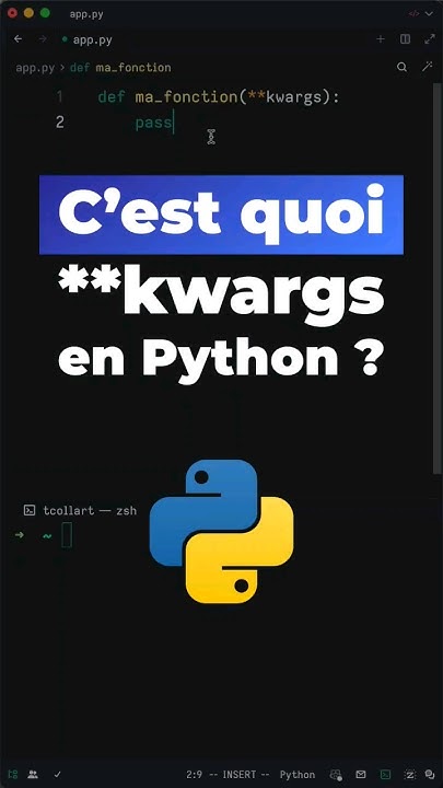 C'est quoi KWARGS en Python ? - YouTube