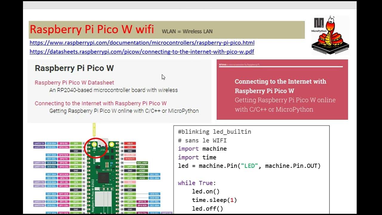 Raspberry pico w Débuter les applications Wifi ou Wlan - YouTube