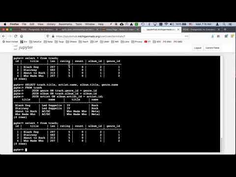 PostgreSQL Demonstration: Database Design and Many to Many - YouTube