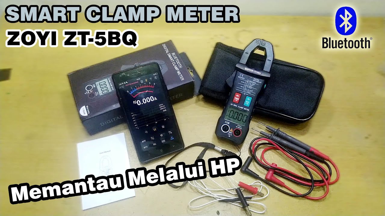 Bluetooth Digital Smart Clamp Meter Zoyi ZT 5BQ - YouTube