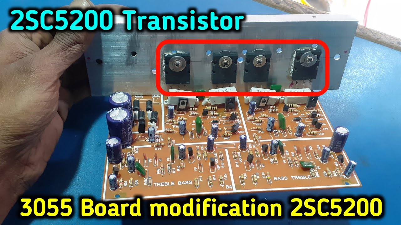 3055 Board modification || 2SC5200 Transistor amplifier || Amplifier ...