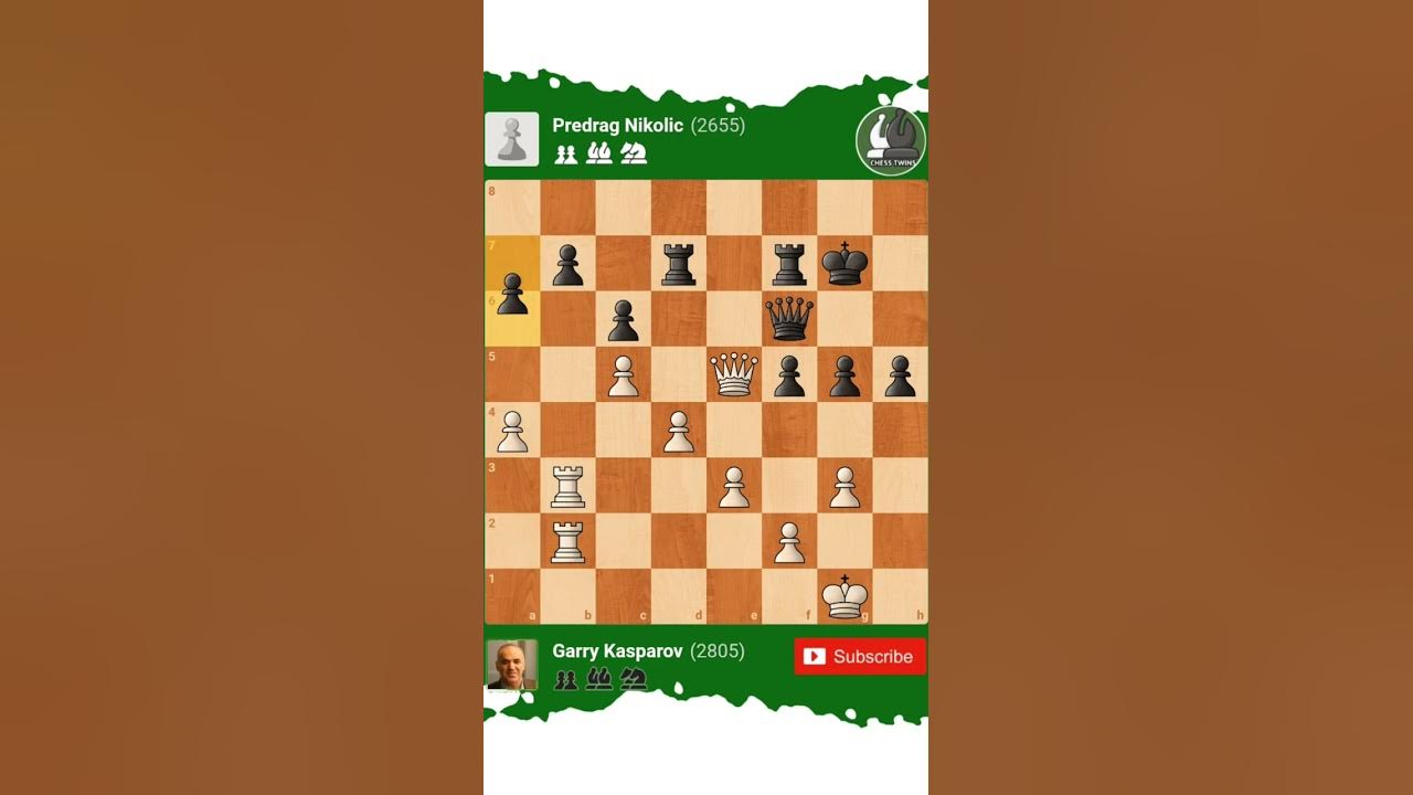 Garry Kasparov vs Predrag Nikolic • Intel Chess Grand Prix, New York - USA, 1994 - YouTube