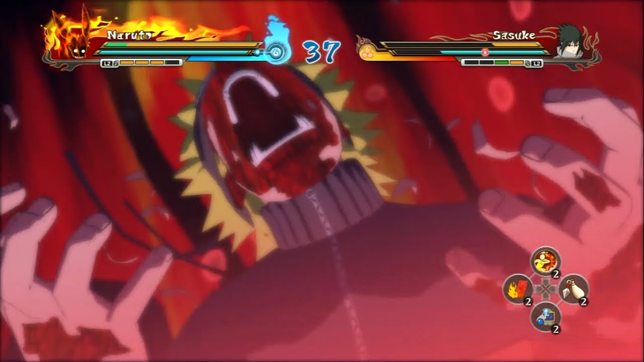 Naruto (4 colas) vs Sasuke | Naruto Shippuden Storm Revolution - YouTube