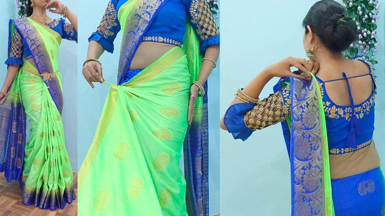 Very easy cotton silk saree draping tricks and tips for beginners ...