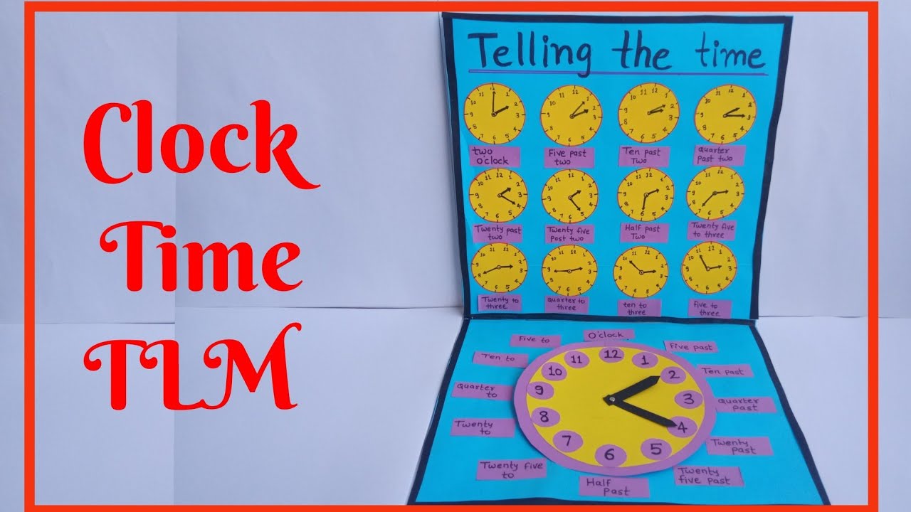 Clock time tlm |Math Working model| Math project for class 2, 3| # ...