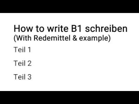 How to write b1 schreiben | Goethe Zertifikat b1 Prüfungstipps - YouTube