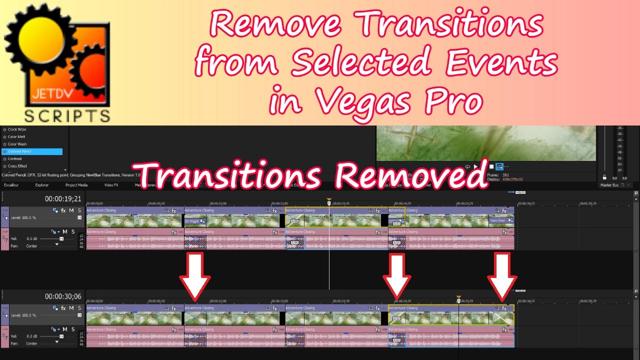 Finding All Transitions in the Project in Vegas Pro - YouTube