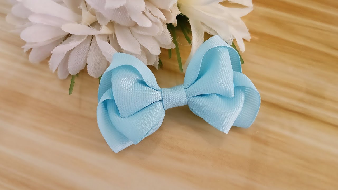 TUTORIAL STEP BY STEP MAKING CUTE RIBBON BOW 🎀 DIY RIBBON BOW 🎀 RIBBON ...