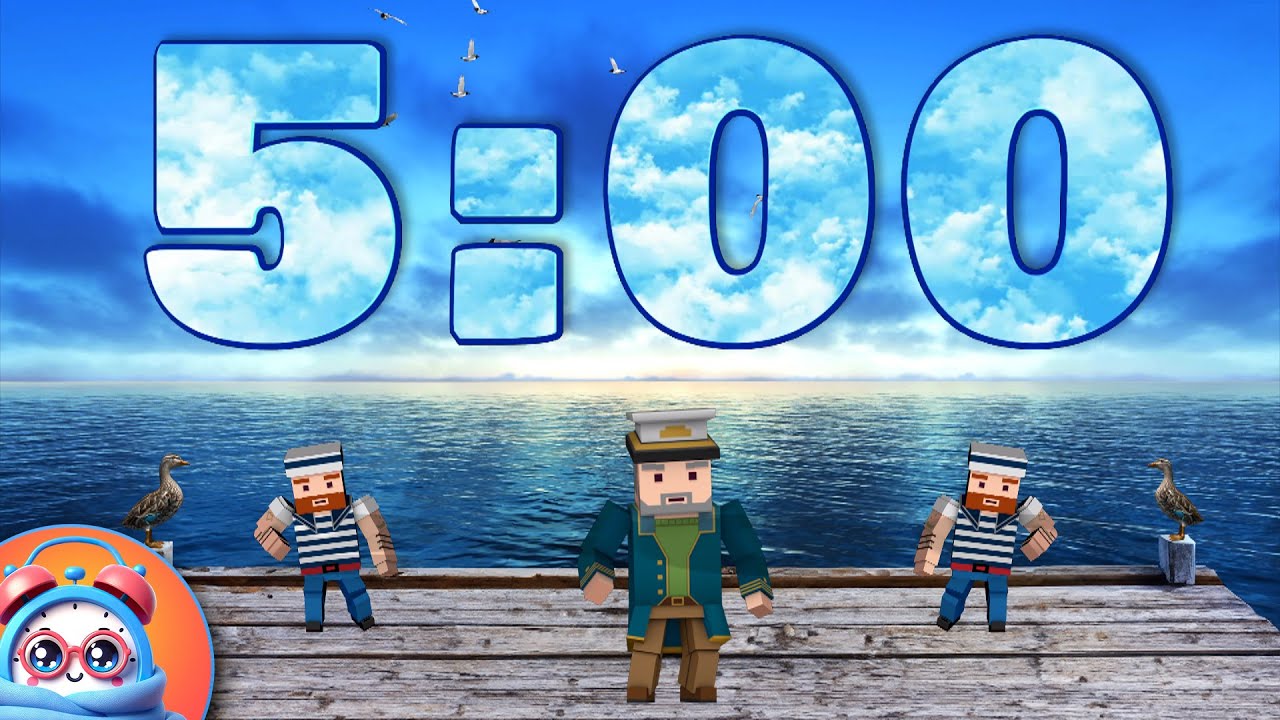 5 Minute Countdown Timer with fun Music sailor Dance - YouTube