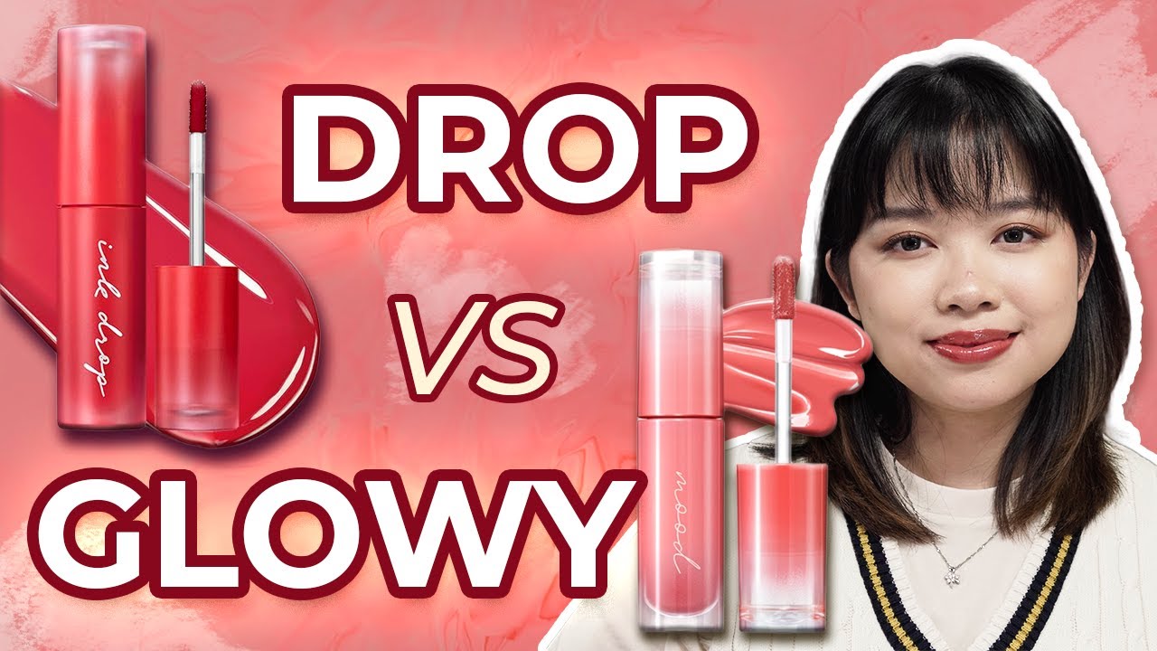 💄WHICH ONE? PERIPERA INK MOOD DROP VS GLOWY TINT | Review & Live ...