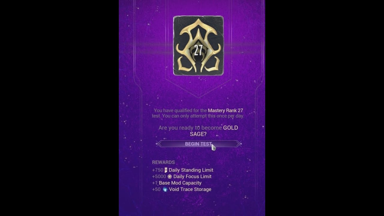Mastery Rank 27 Test! (Warframe) - YouTube