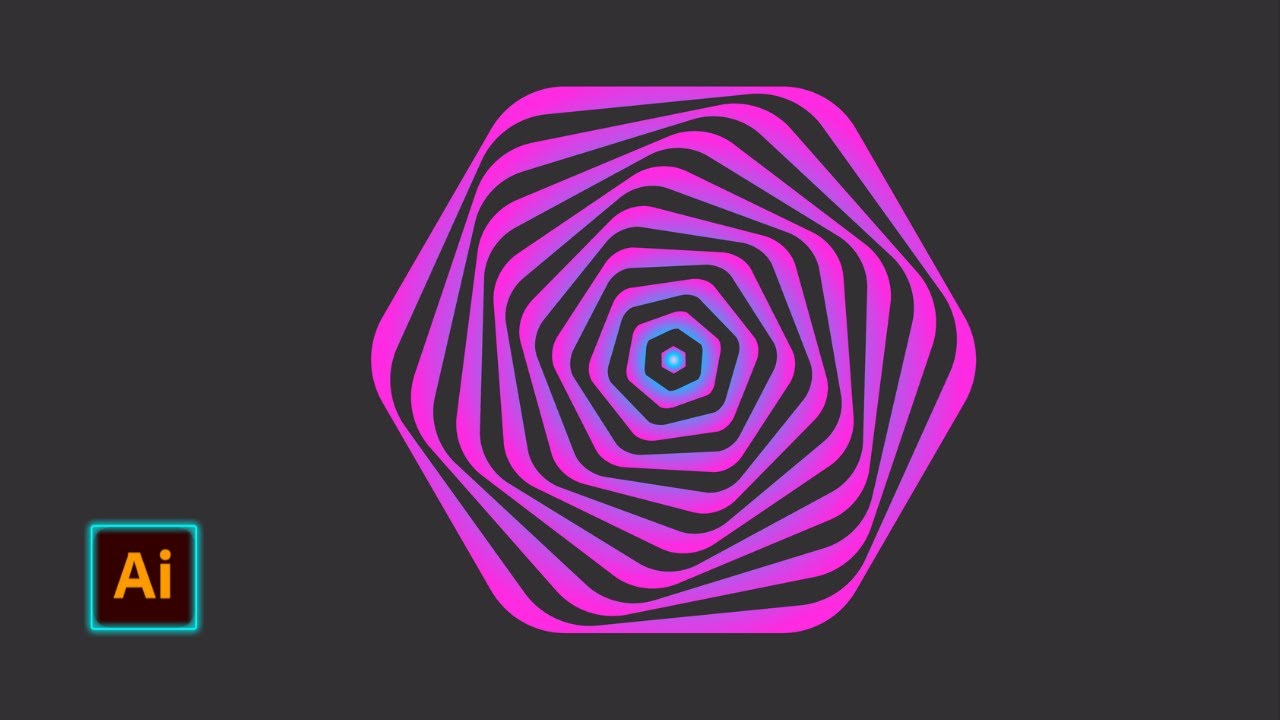 Creating Beautiful Illusion Art In Adobe Illustrator Adobe Illustrator Youtube