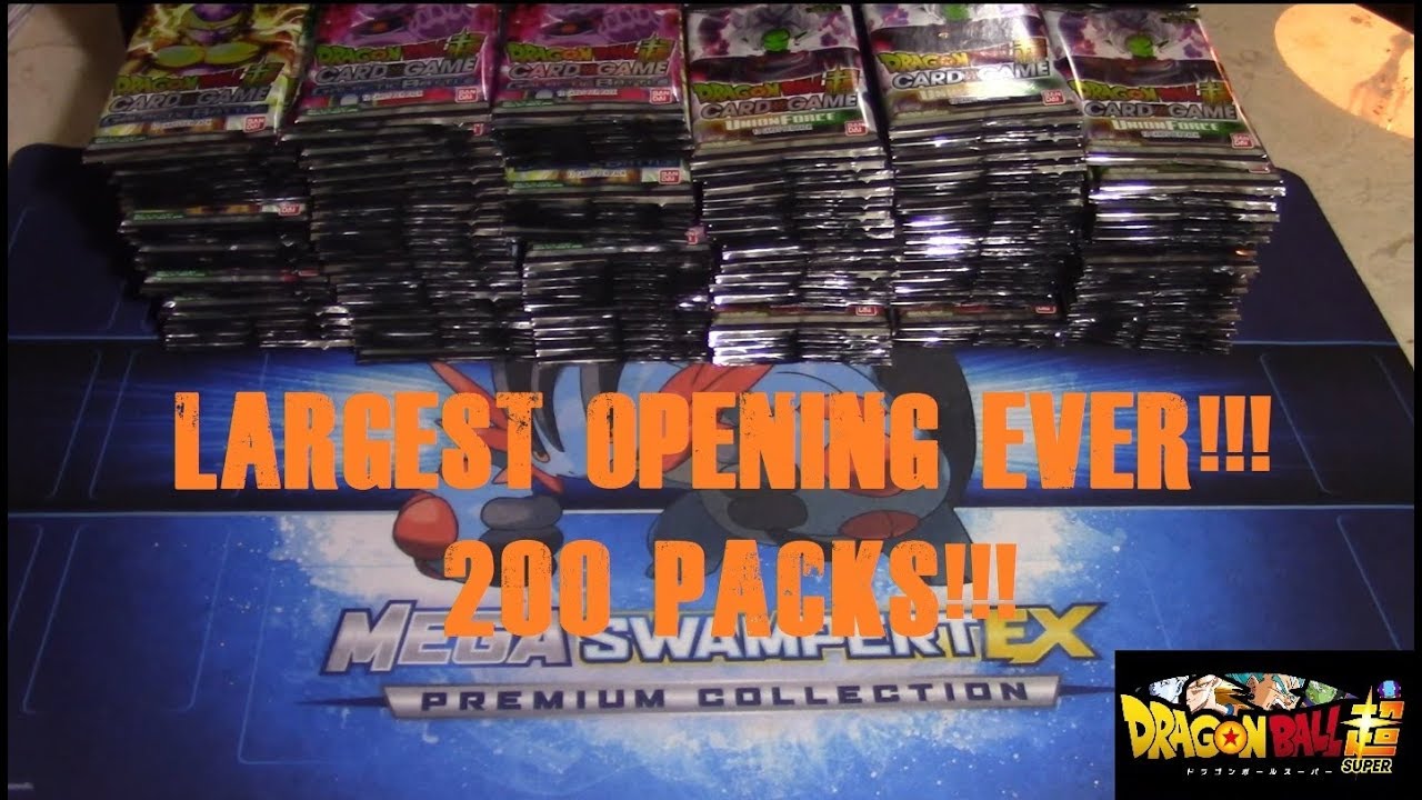 Dragon Ball Super Card Game - 200 Booster Pack Opening LARGEST OPENING ...