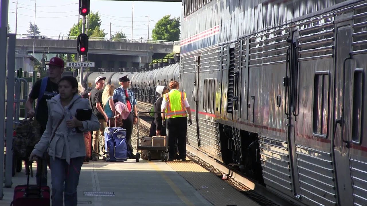HiDef Waiting On Amtrak EB "Empire Builder" As A WB BNSF Tank Train Is ...