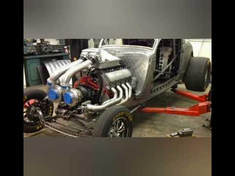 international racing car engine horsepower twin Turbo install - YouTube