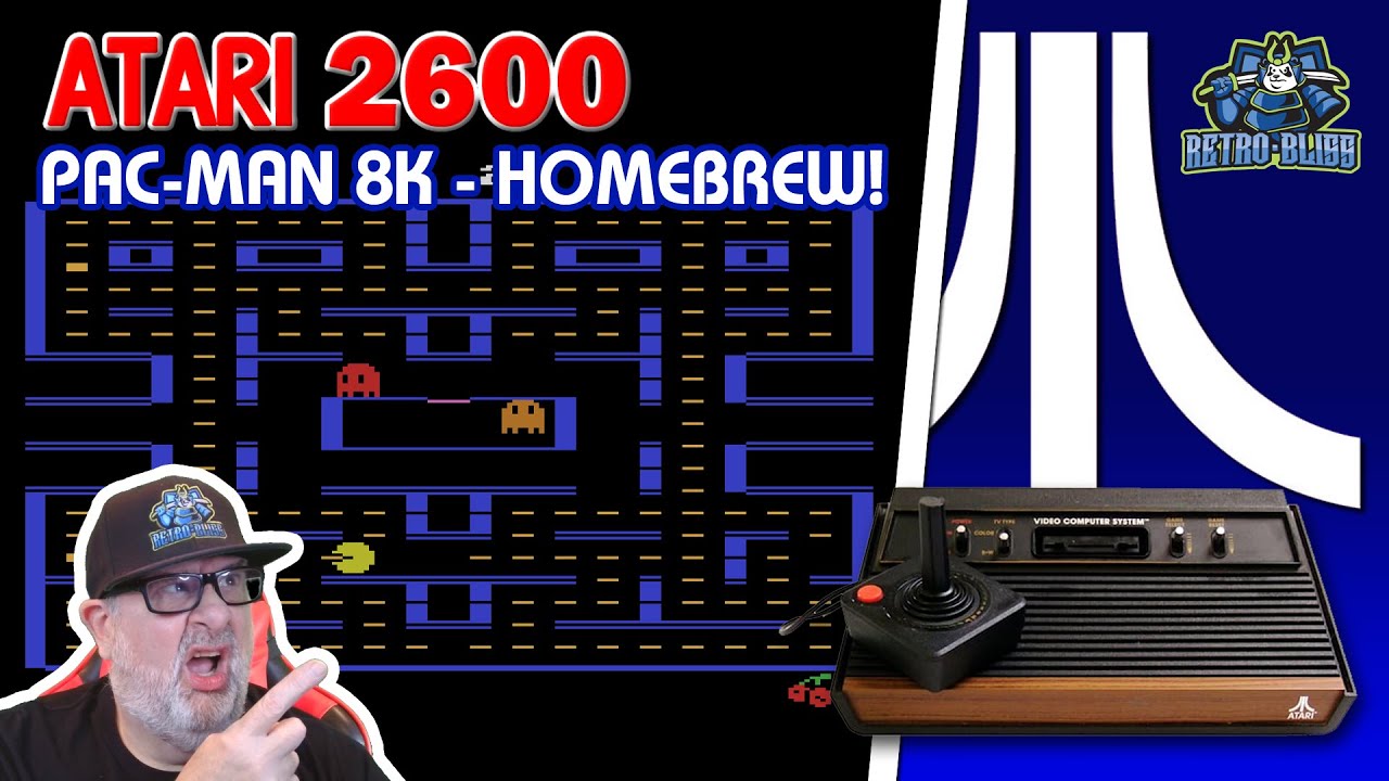 PAC-MAN 8K - ATARI 2600 Homebrew! Let's Go! - YouTube
