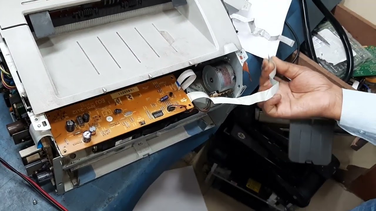 Hp laserjet canon printer repair half printing issue - YouTube