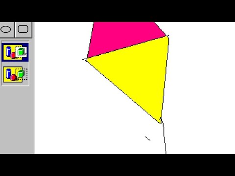 #MSPAINT how to draw kite MS PAINT Used mobile phone - YouTube