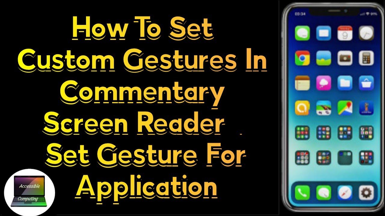 Pro Tip: Use Commentary Screen Reader With Custom Gestures - YouTube