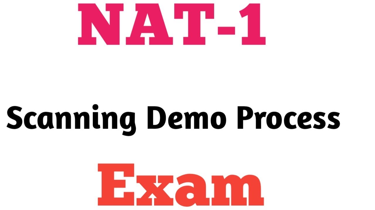 NAT-1 Exam Demo Process for Scanning,सरल ऐप से स्कैन कैसे करेंगे,नेट ...