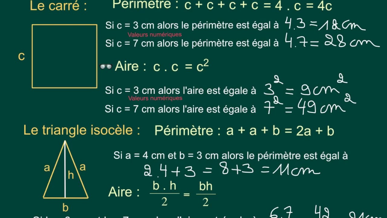Introduction au calcul littéral (2) Calcul littéral et géométrie - YouTube