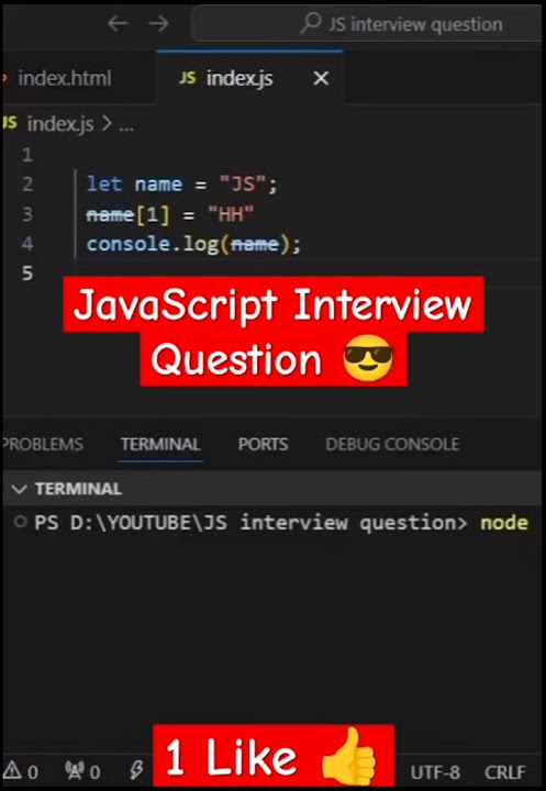 Javascript Interview Question Shorts Coding Javascript Interview Youtube