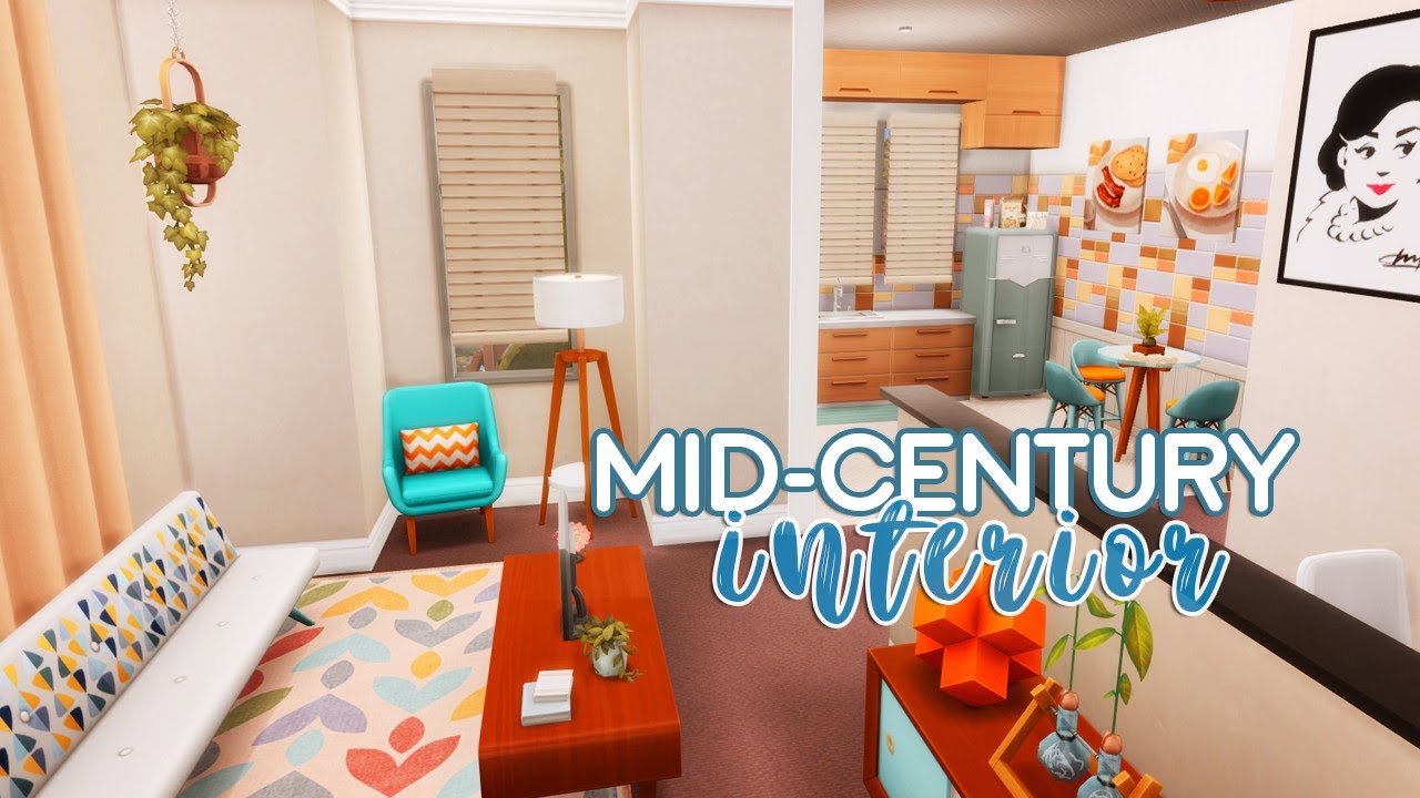 Mid-Century Modern House - Interior | Build | The Sims 4 - YouTube