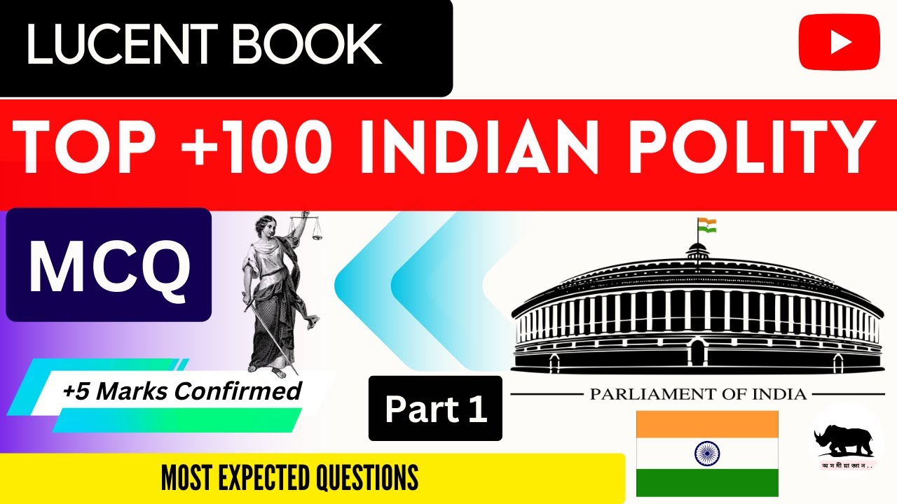 Lucent Indian Polity Top +100 MCQ | Lucent Book GK | Part 1 | SSC ...