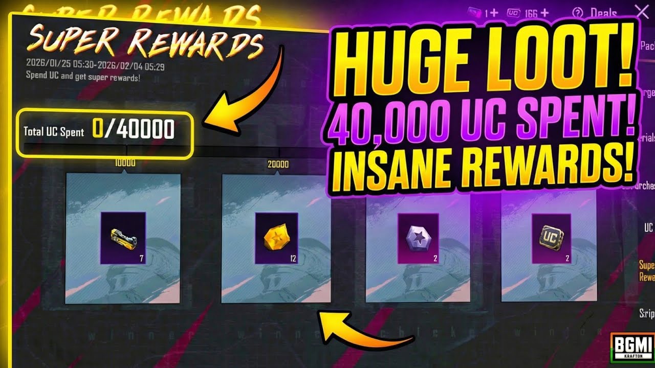 Super Rewards Huge Loot! 40000 UC Spend! Insane Rewards - YouTube
