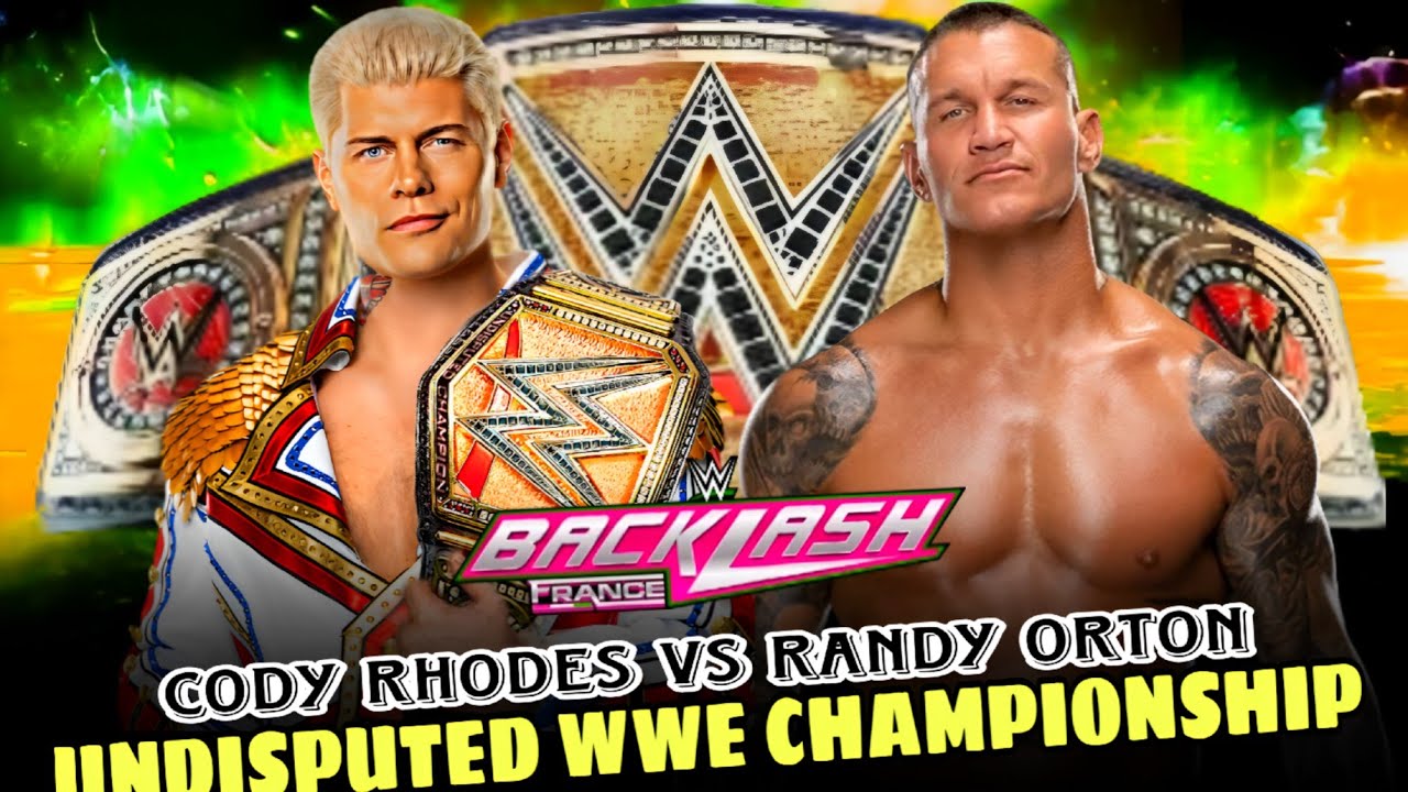 Cody Rhodes vs Randy Orton Undisputed WWE Championship Full Match WWE ...