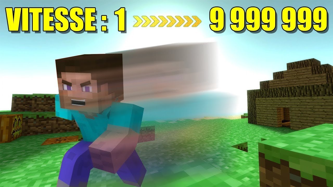 Minecraft mais j'ai la speed MAXIMALE sur Minecraft - YouTube
