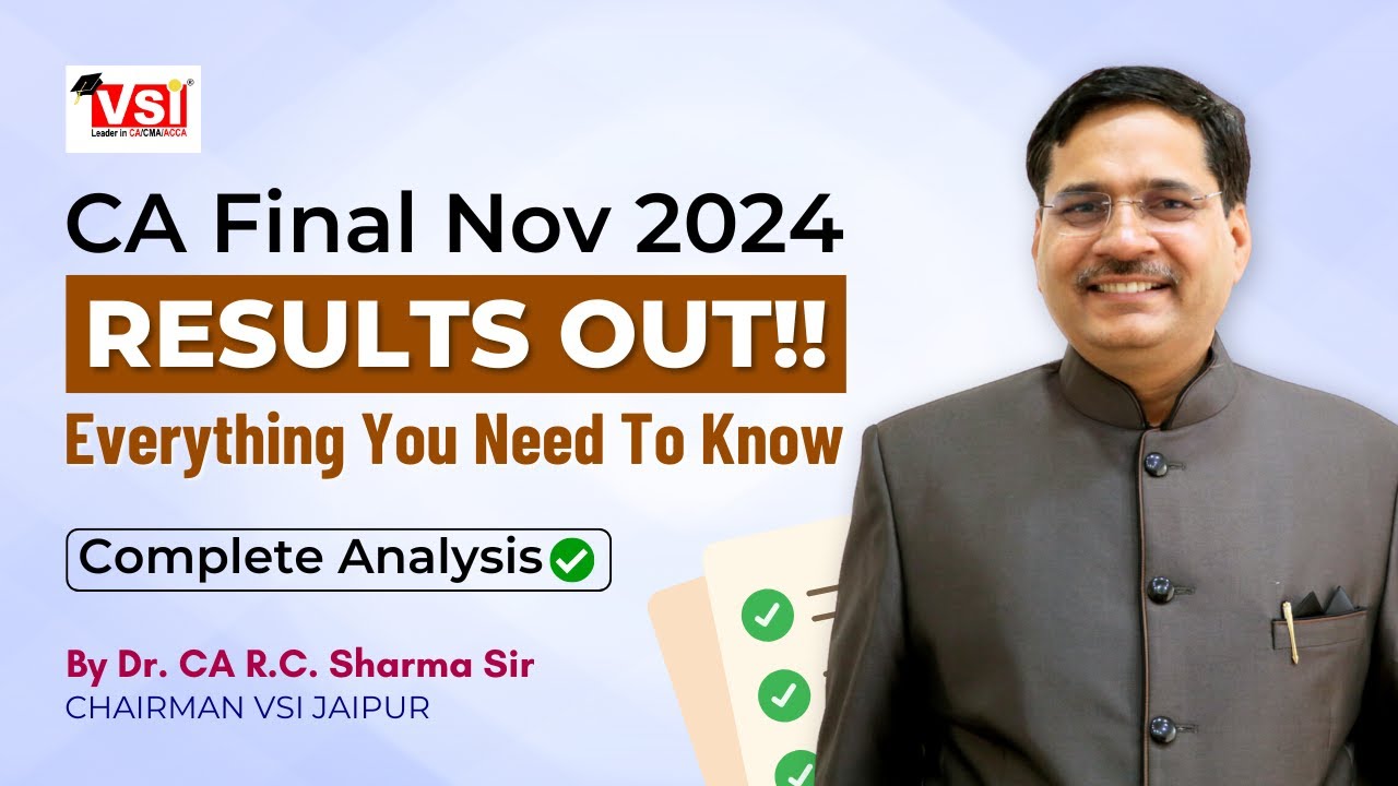 CA Final Result November 24 OUT | Complete Analysis of CA Final Result ...