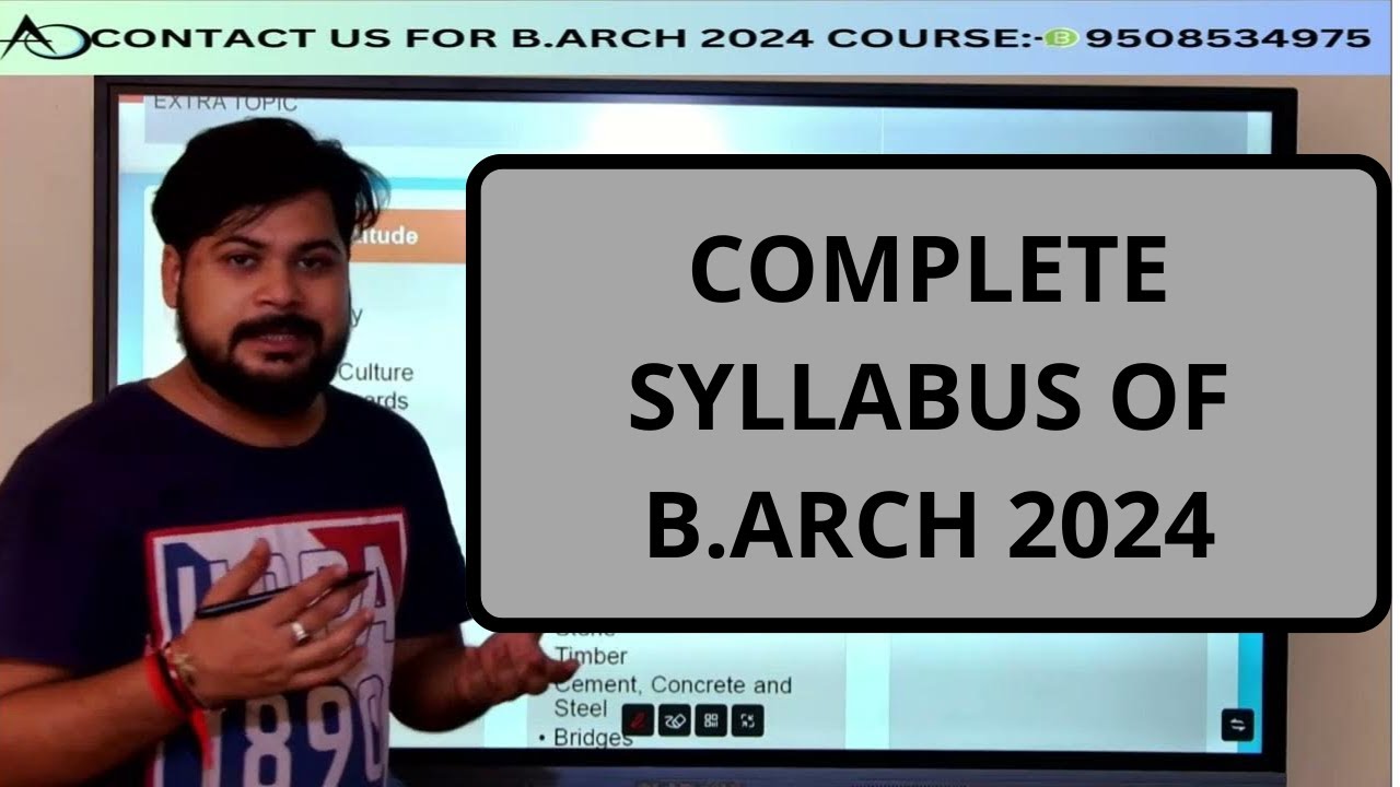 COMPLETE SYLLABUS OF B.Arch 2024 Entrance Exam (NATA 2024 /JEE MAIN B ...