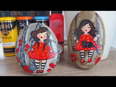 Kolay taş boyama/Easy stone painting/ DIY