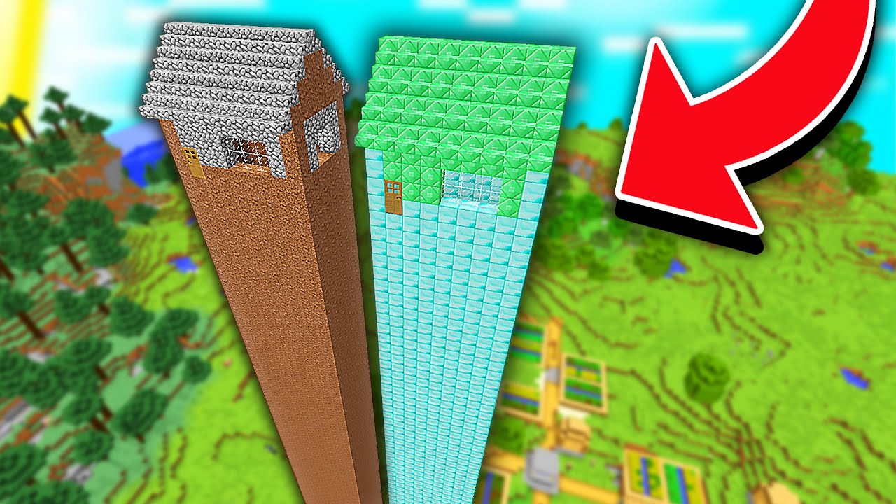 Choose THE RIGHT SECRET TOWER in Minecraft / Dirty Tower VS Diamond ...