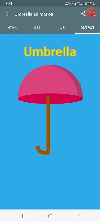 Umbrella 🌂 Using Simple Codes Dlearner2498 Coding Dcoder Youtube