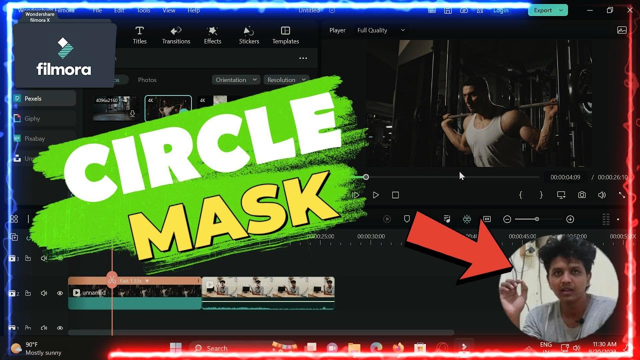 HOW TO CIRCLE MASK EFFECT IN FILMORA 12 |CIRCLE FACECAM EDITING EFFECT ...