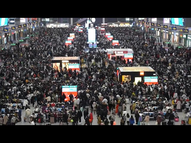 Chinese People Crowd Busy Crowds Traffic On Nanjing Road, Shanghai,