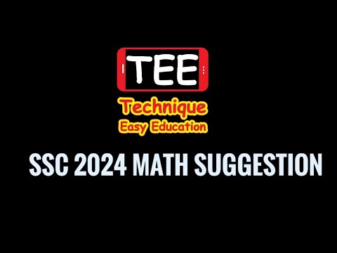 SSC 2024 math suggestion technique easy education - YouTube