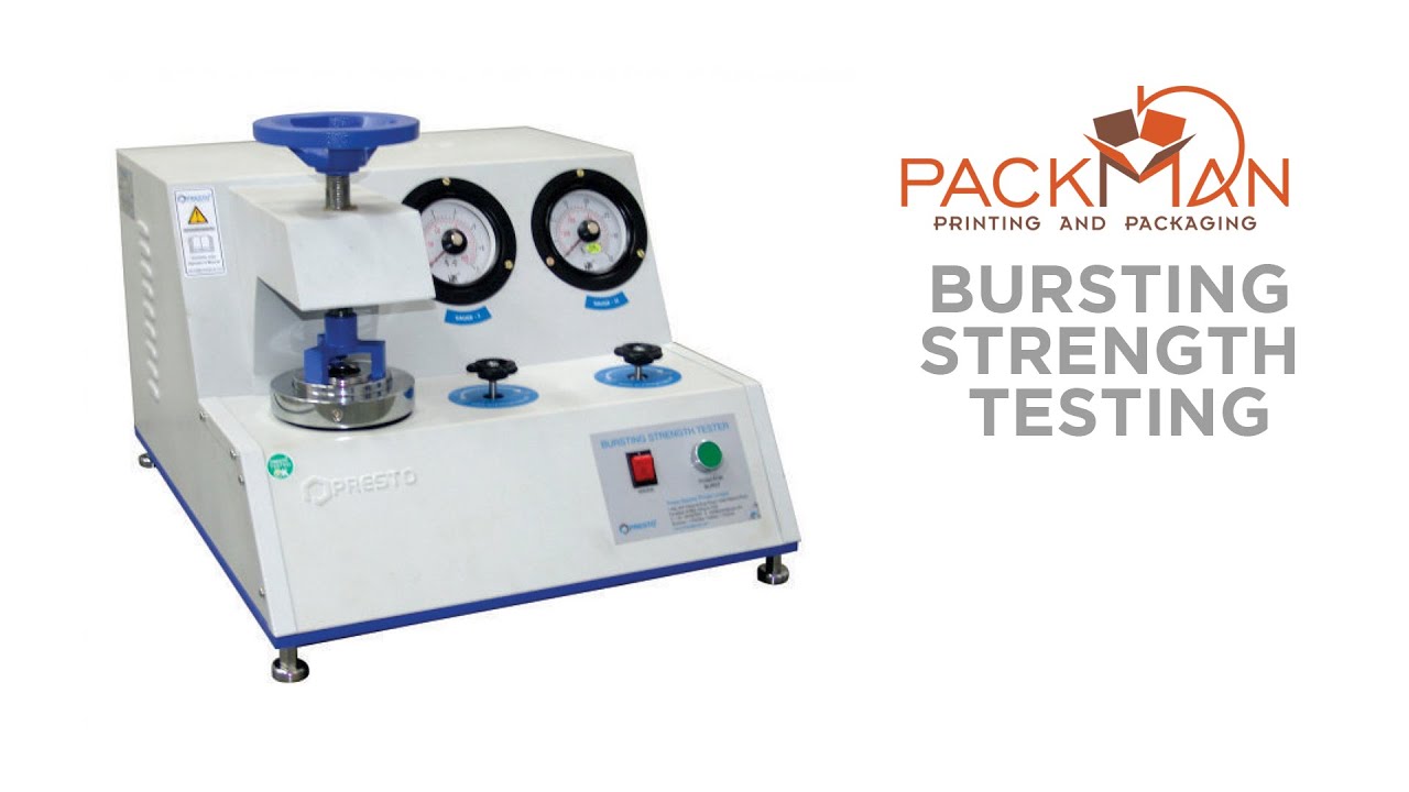 Bursting Strength Testing Corrugated boxes by Packman - YouTube
