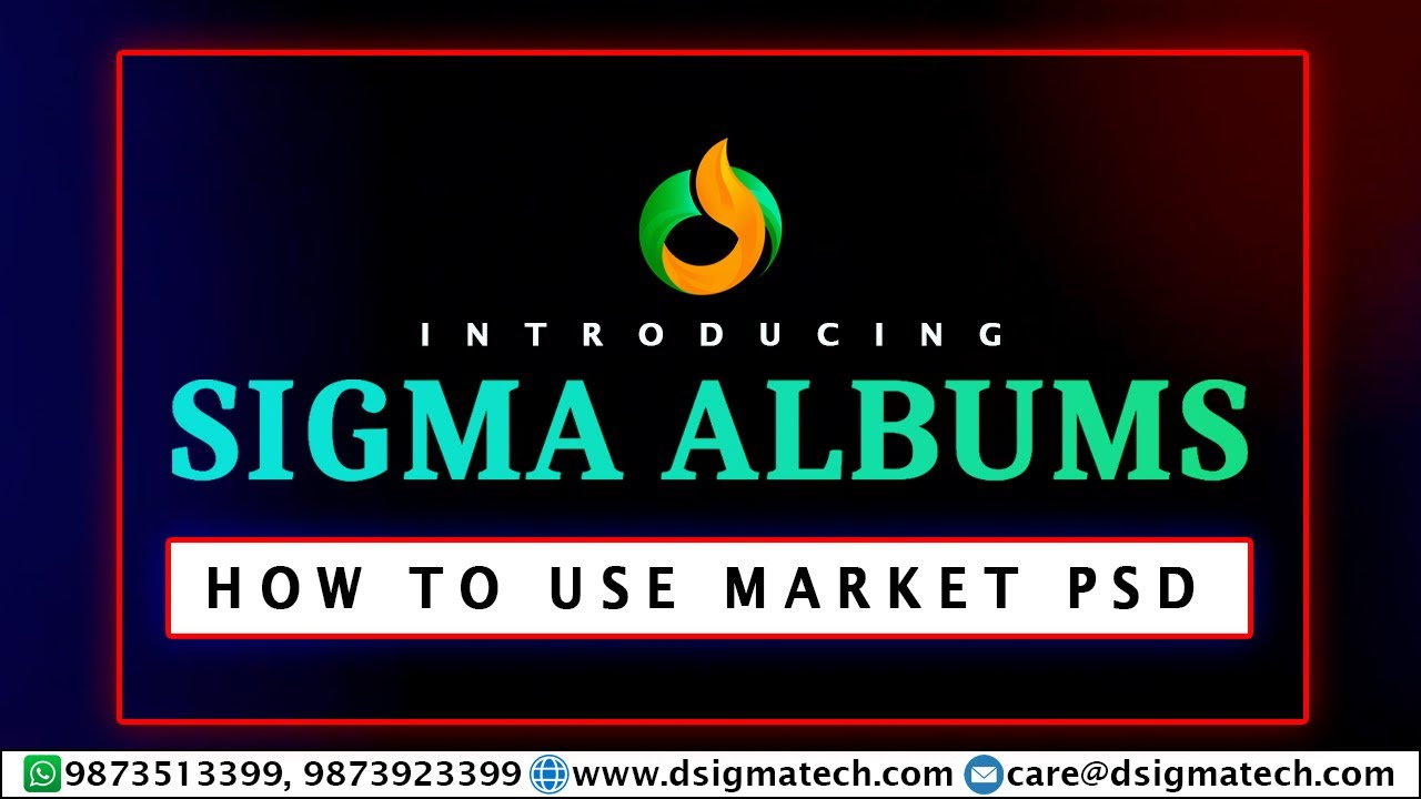 How To Use Market/Self PSD in Sigma Albums | Sigma Albums में मार्किट ...