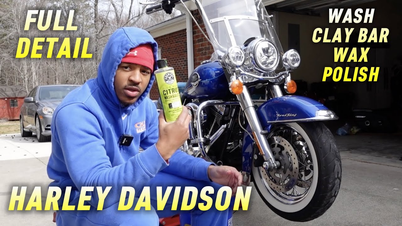Harley Davidson Full Detail & Wash | Motorcycle Detailing - YouTube