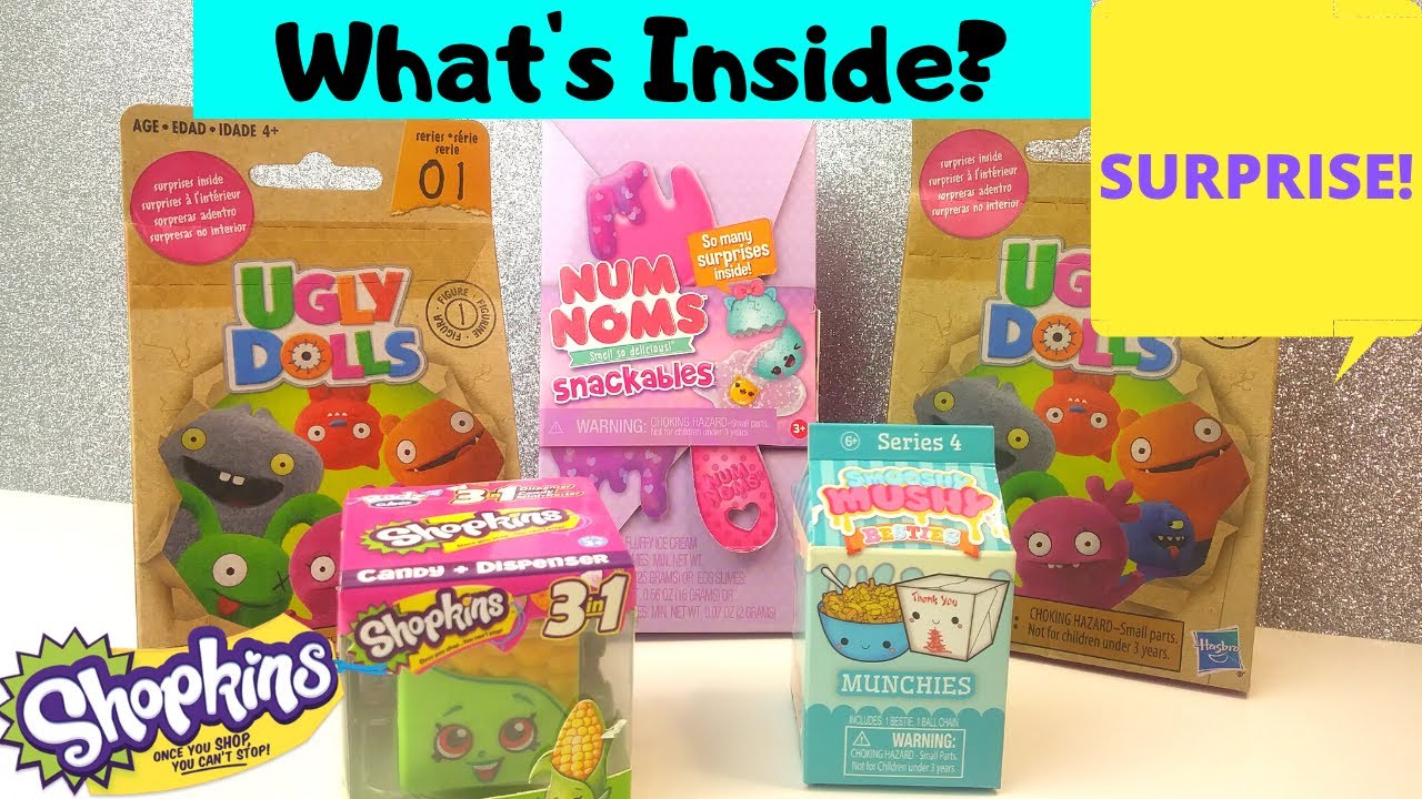 Mystery Blind Bag Opening And Toy Reviewshopkinsnumnomsugly Dolls