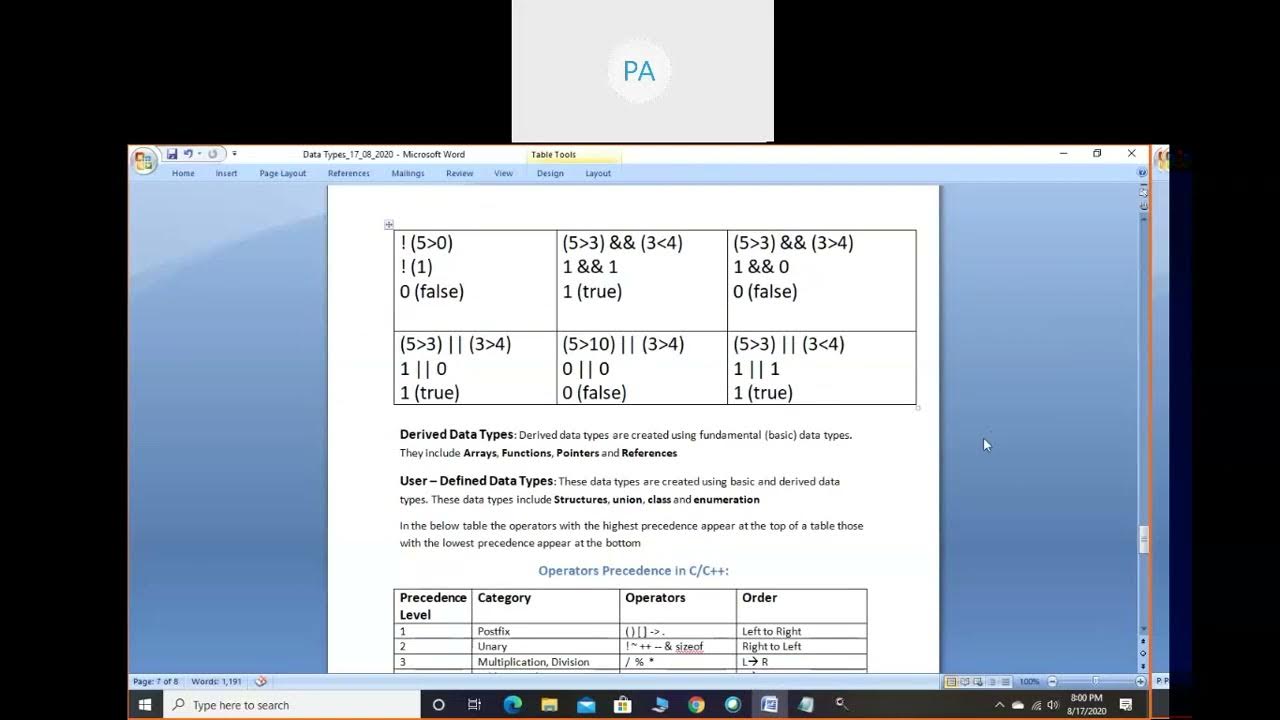 C Language Data Types Day 3 Part 2 - YouTube