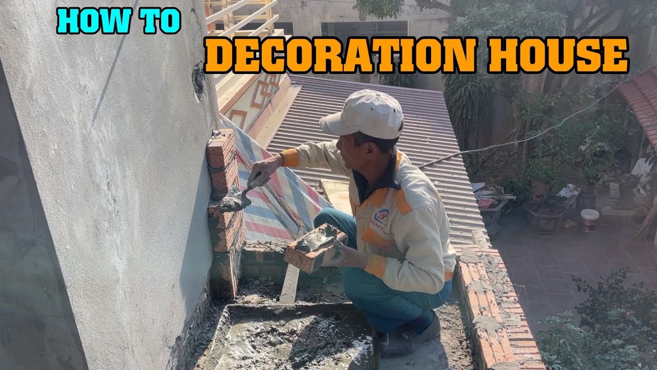 How To Decoration House Facade With Fake Column - Amazing Techniques Of ...