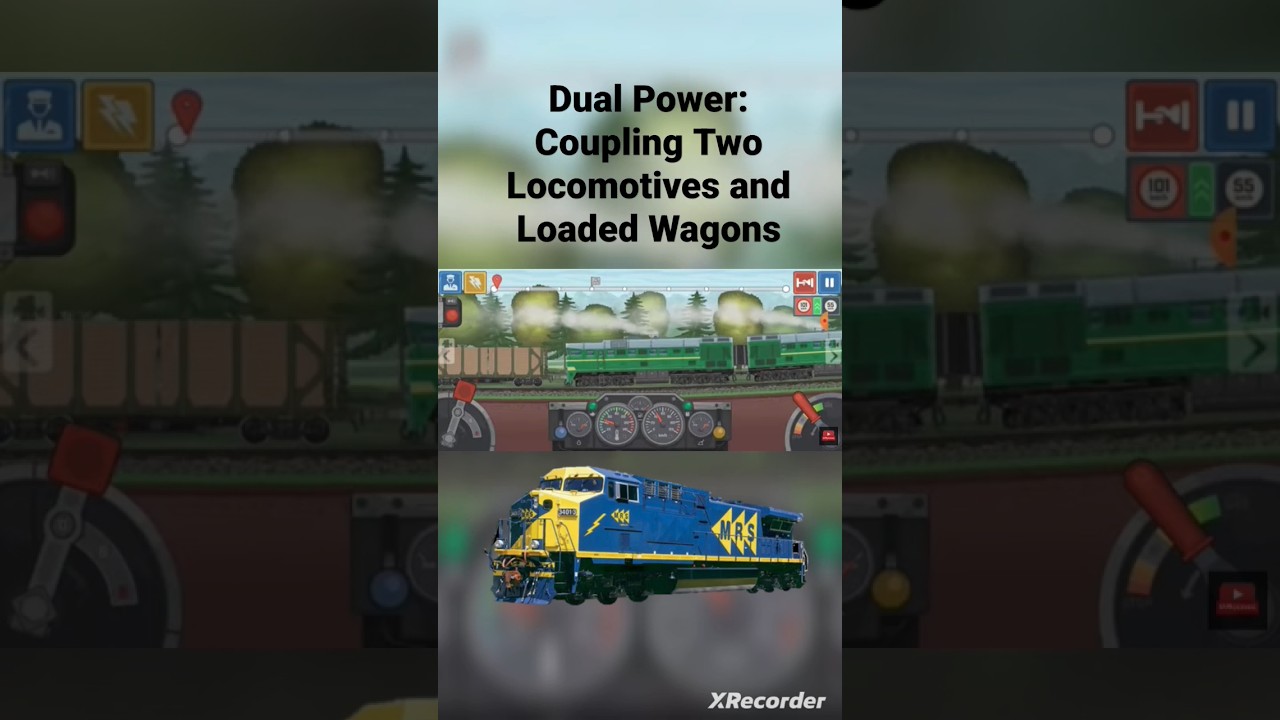 Dual Power: Coupling Two Locomotives and Loaded Wagons - YouTube