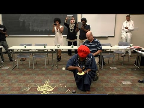 Vodou Priest & Visual Artist Houngan Gran Bwa performs Veve Ritual ...