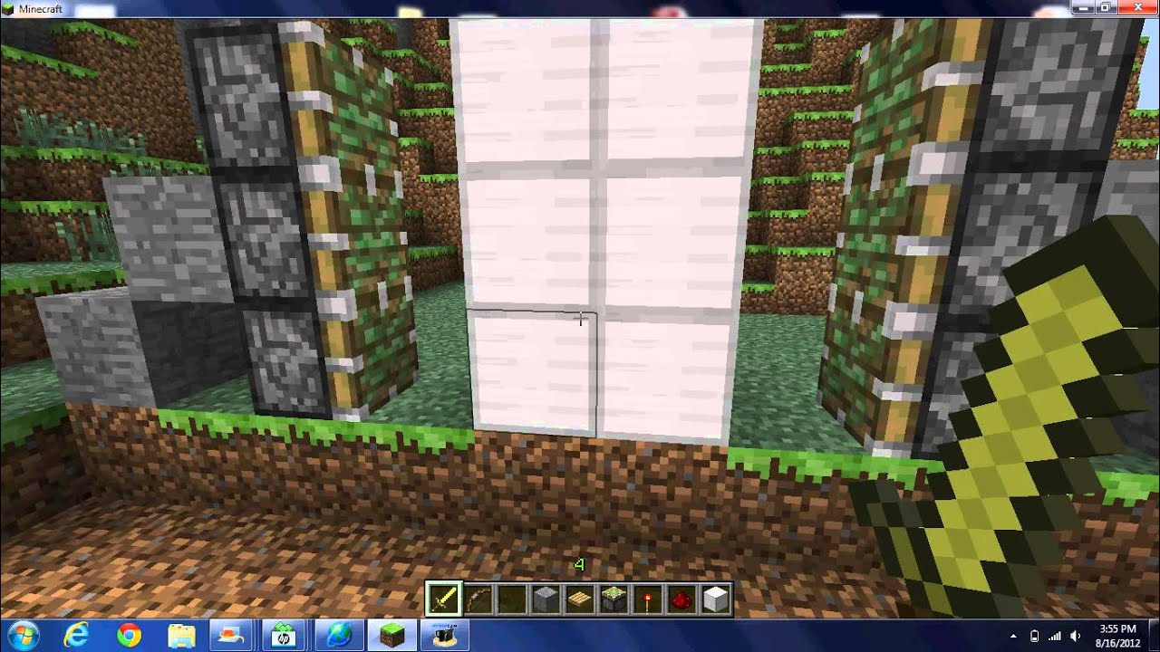 ~MineCraft~ How To Make Sliding Doors - YouTube