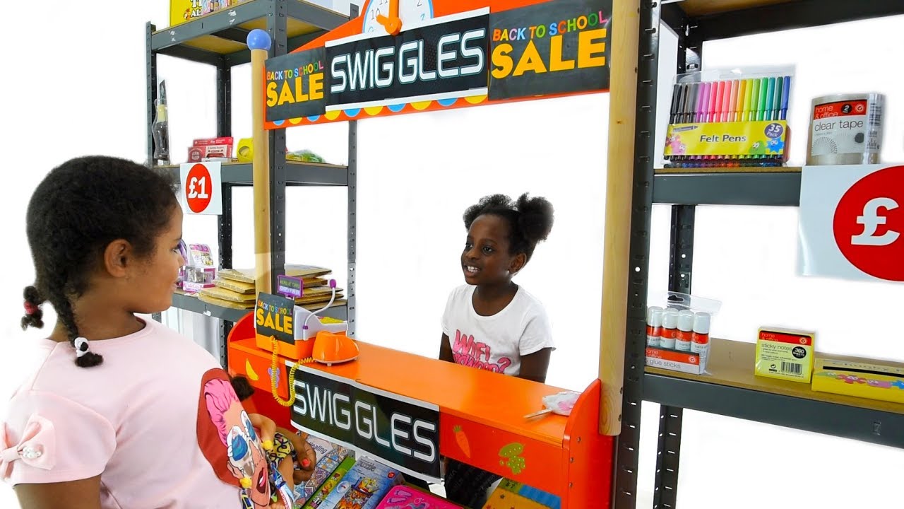 Back To School Supplies Shopping at Pretend Play Store - YouTube